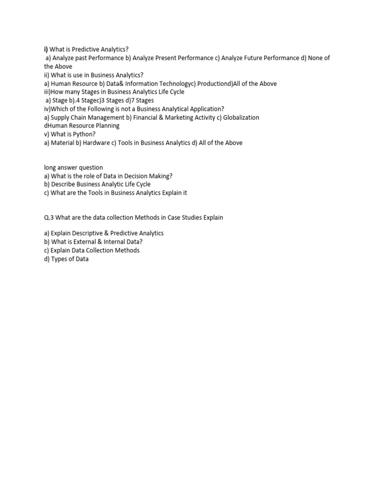 Question Bank MDM IBA | PDF | Computers