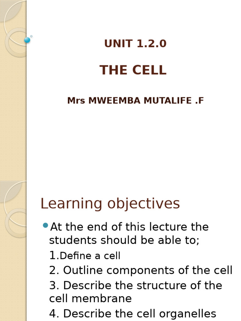2. THE CELL | PDF | Cell (Biology) | Cell Membrane