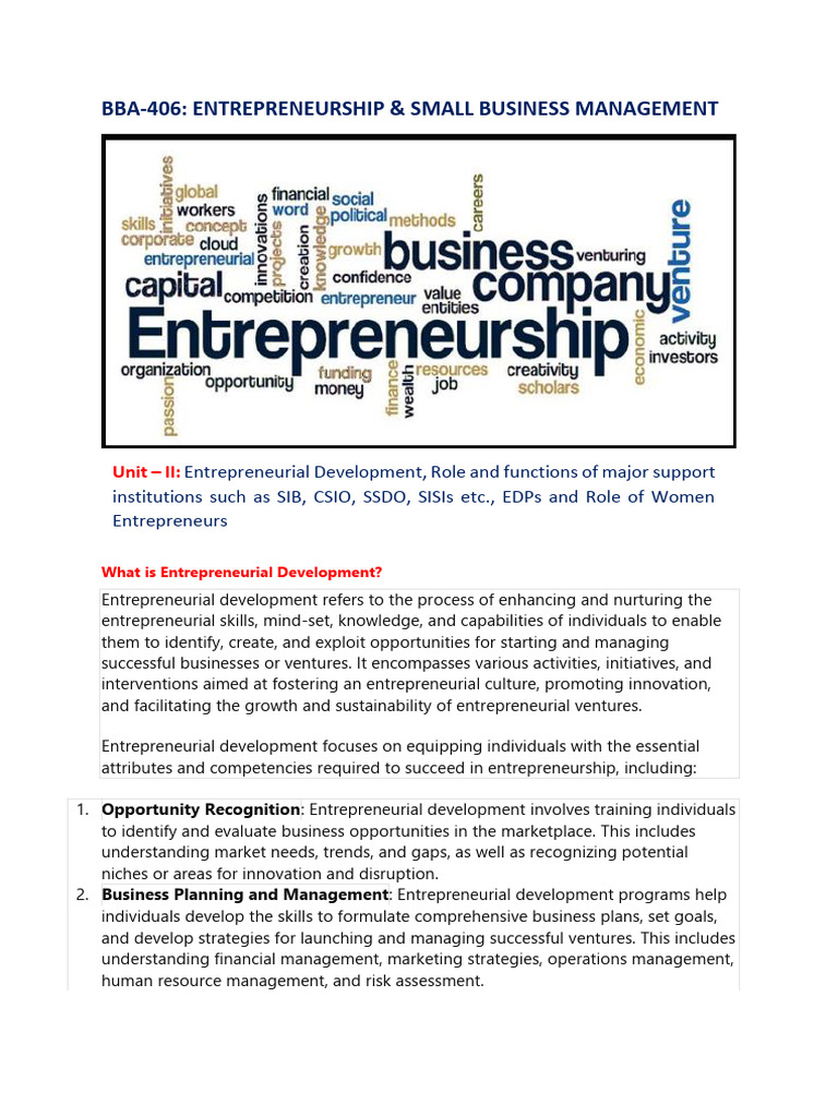 EDPs and Sustainability in Entrepreneurship | PDF | Entrepreneurship ...