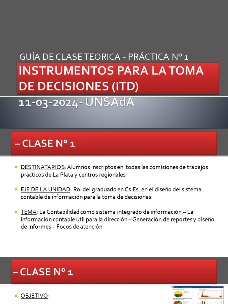11-03-2024 - Presentación-Clase TEORIA Y PRACTICA - tp1 y tp2 | PDF | Contabilidad | Datos