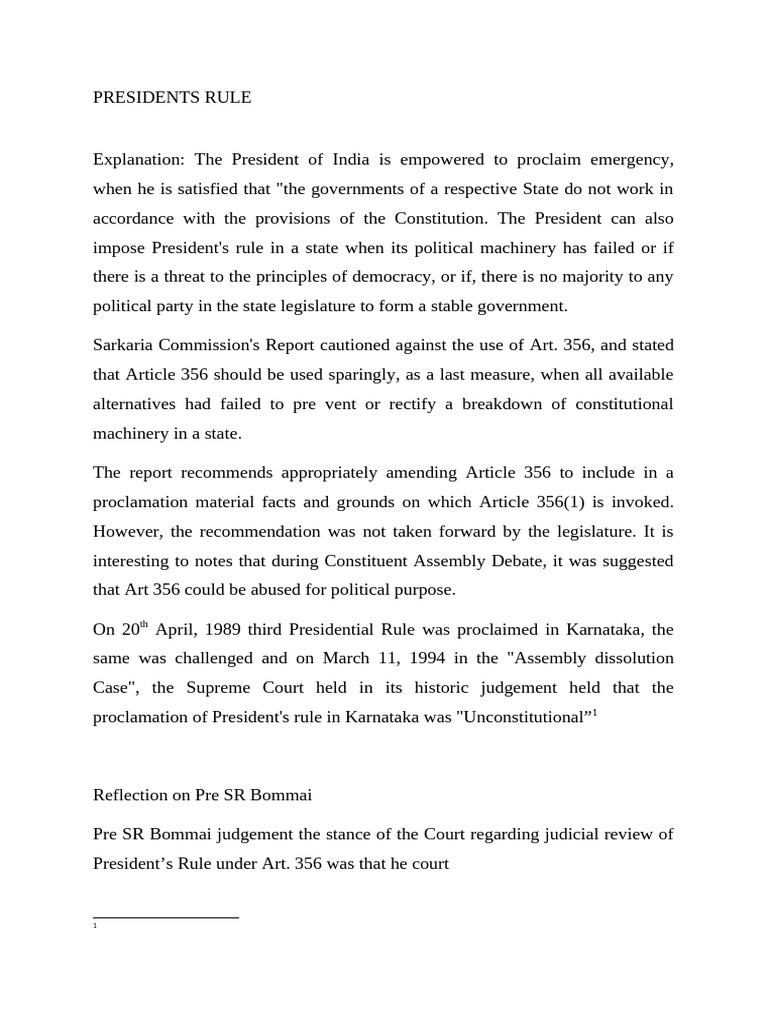 Presidents Rule | PDF | Presidents Of The United States | American ...