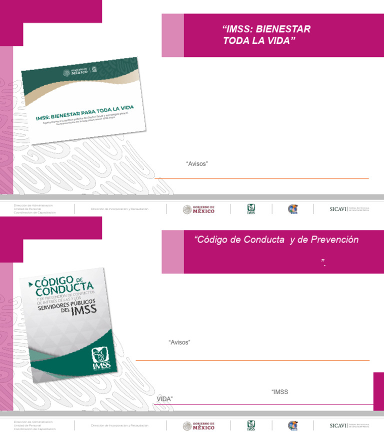 Plan Imss y Codigo de Conducta 2018-2024 | PDF | Bienestar