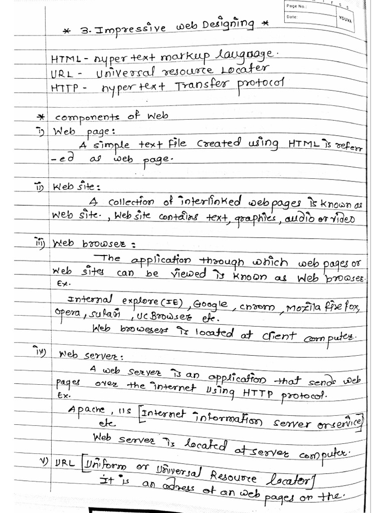 Impressive Web Designing HTML Notes-1 | PDF