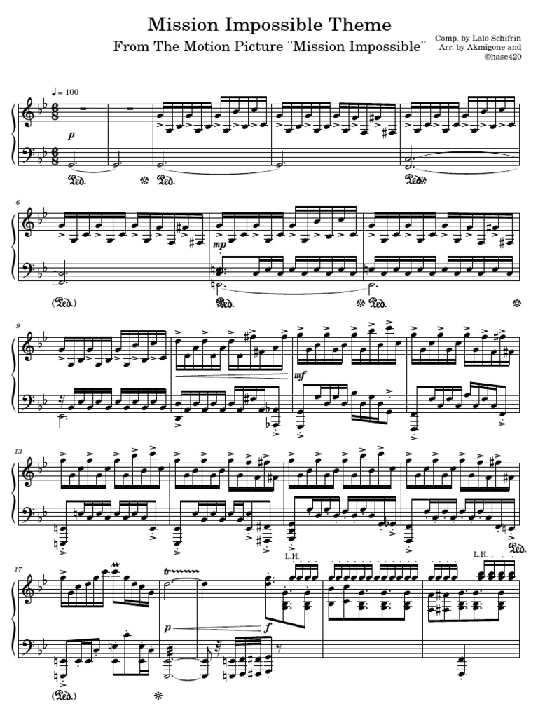 Mission Impossible Theme Pdf