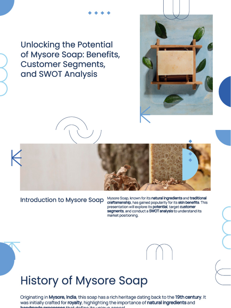 Slidesgo Unlocking The Potential of Mysore Soap Benefits Customer Segments and Swot Analysis ...