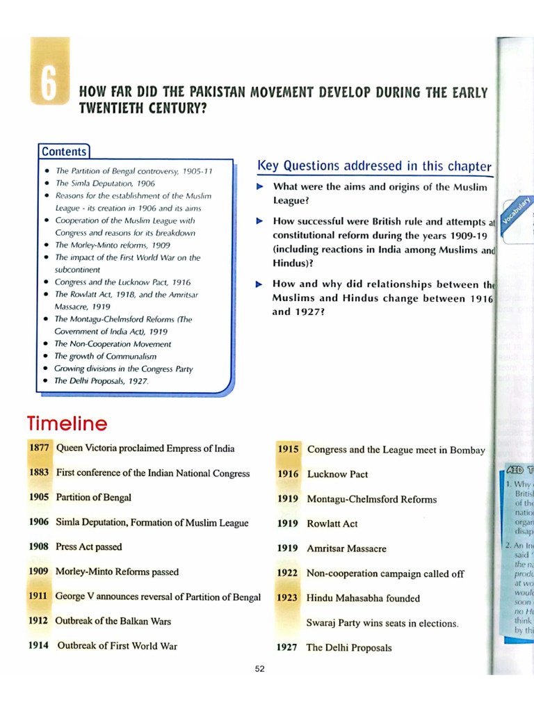 History Emergence of Pakistan Chapter | PDF
