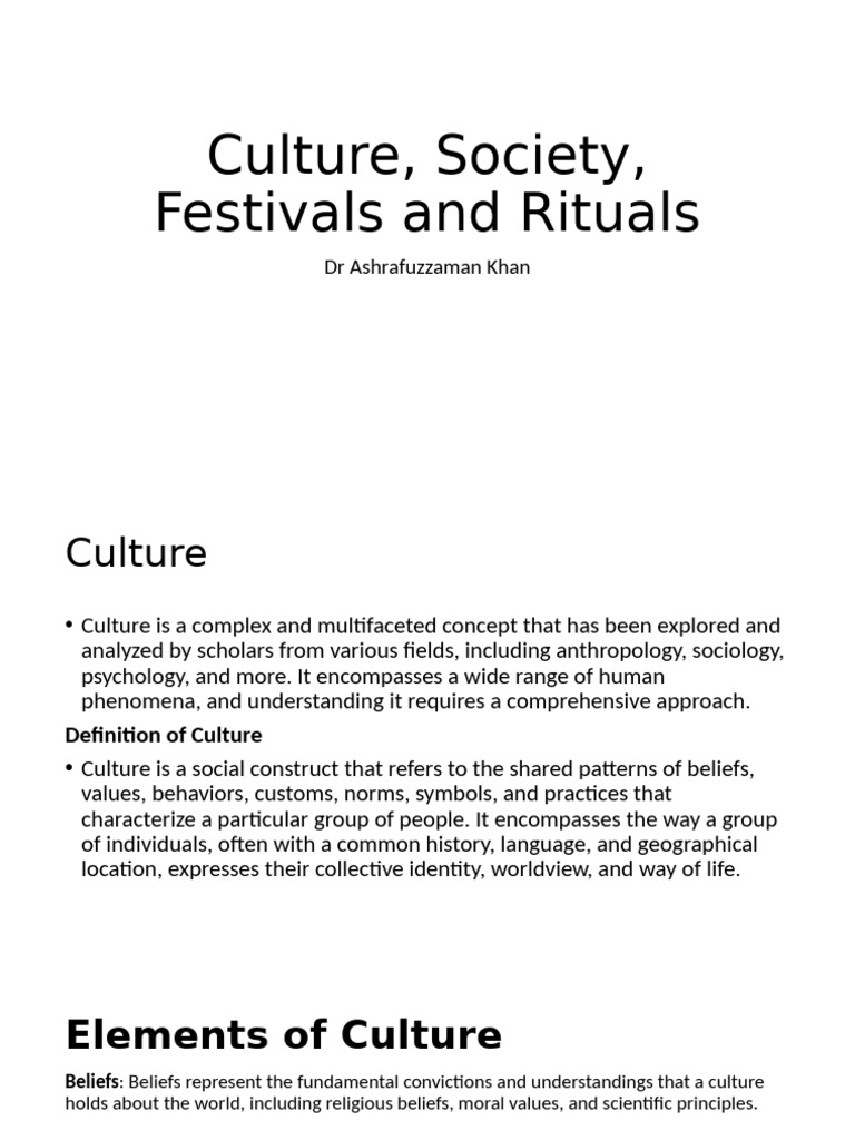Culture Society Festivals Rituals 4 NOV | PDF | Society | Identity ...