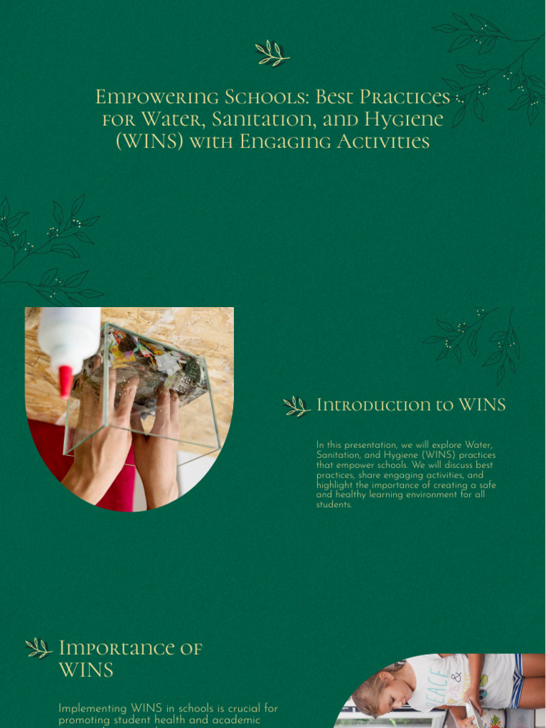 Best Practices for WINS in Schools | PDF | Sanitation | Hygiene