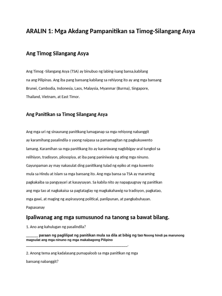 Filipino Grade 9 | PDF