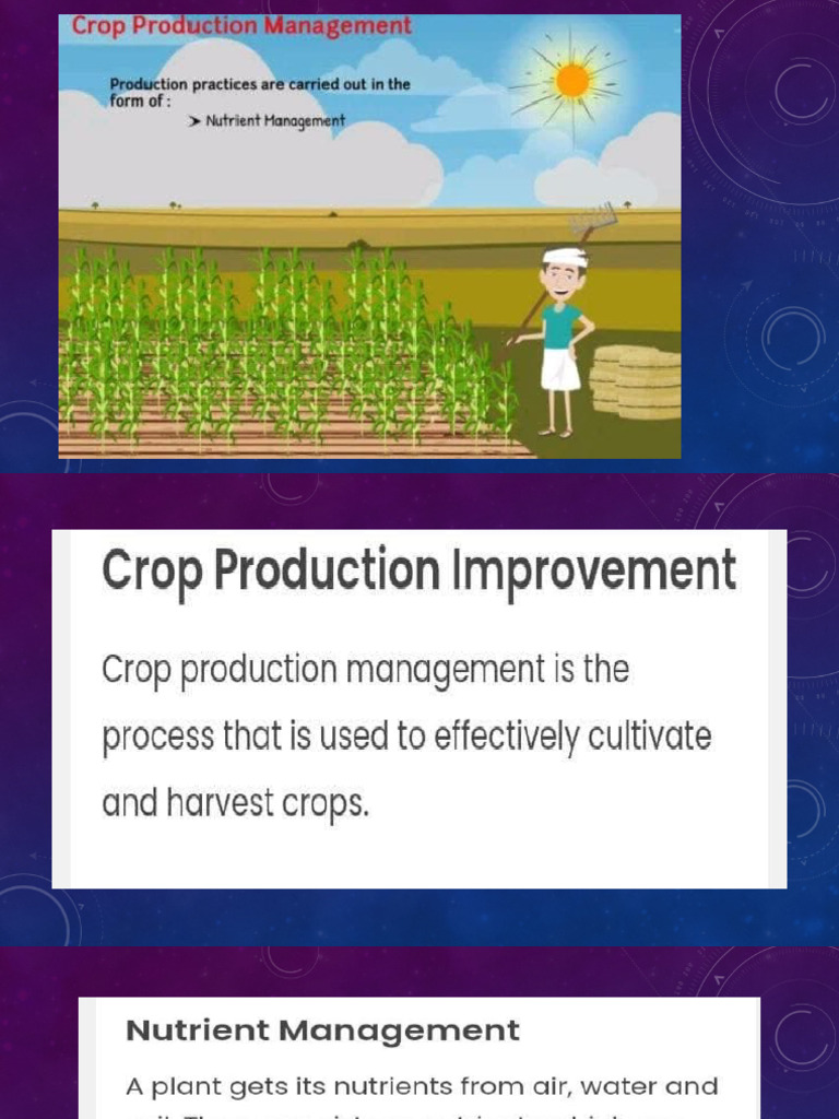 Crop Production Management | PDF