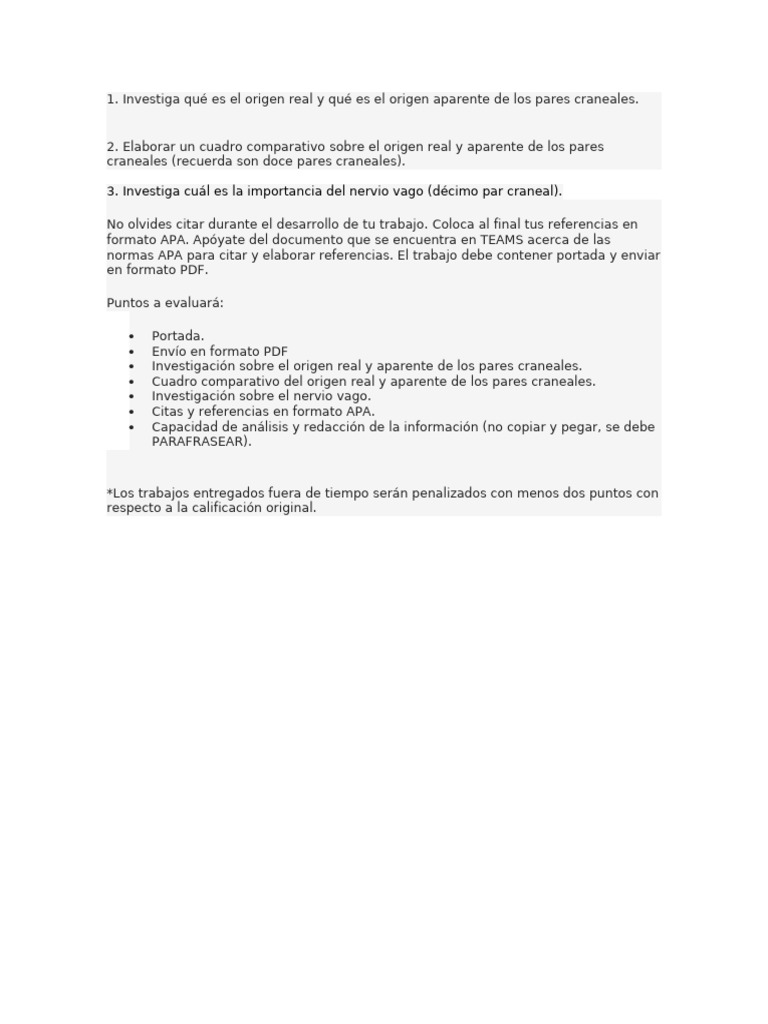 Origen Real Y Aparente Pares Craneales Pdf