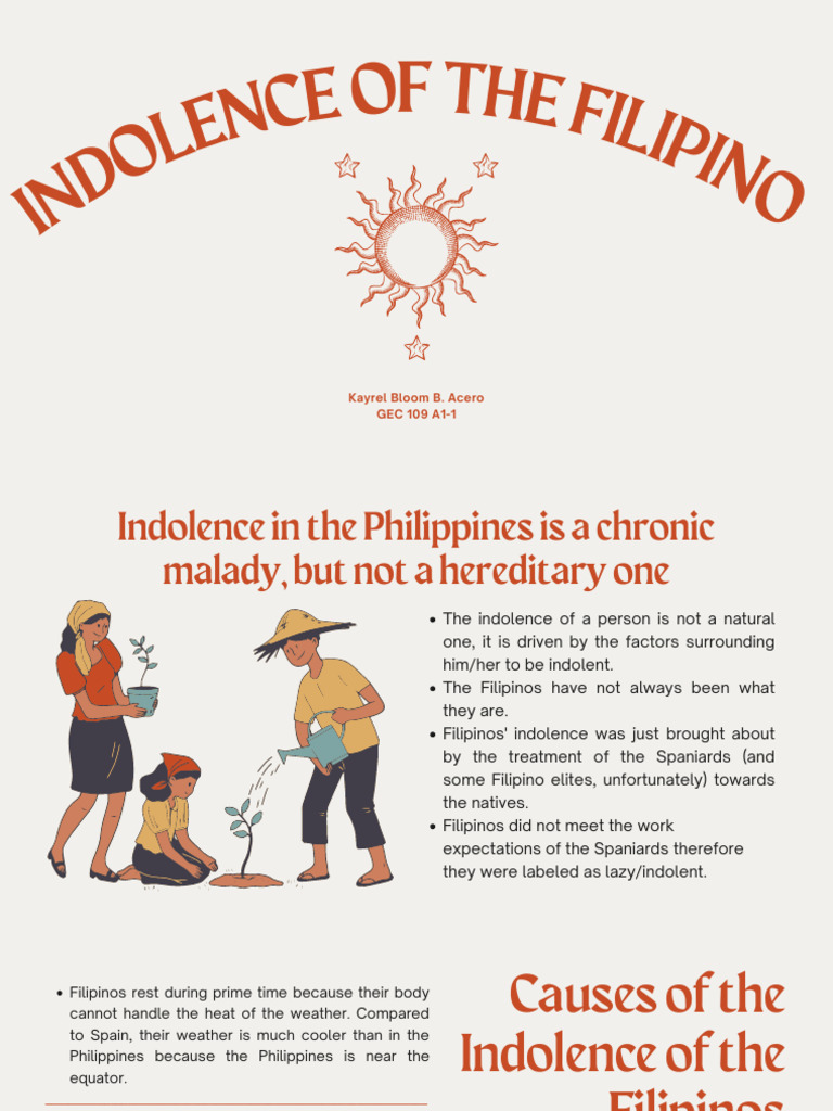 Indolence of The Filipino People | PDF | Philippines