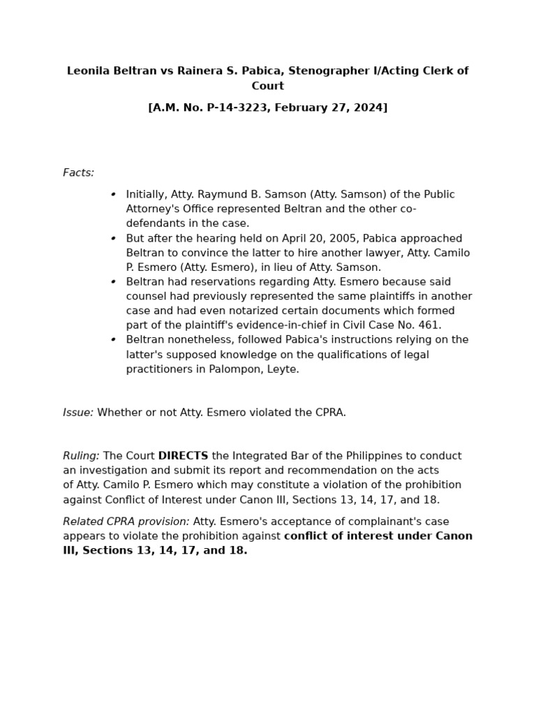 Conflict of Interest in Legal Representation | PDF | Politics | Social Science