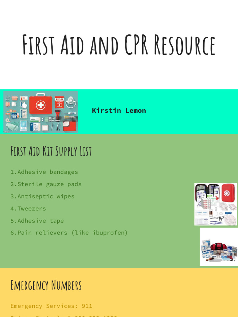 FirstAid Kirstin Lemon | PDF