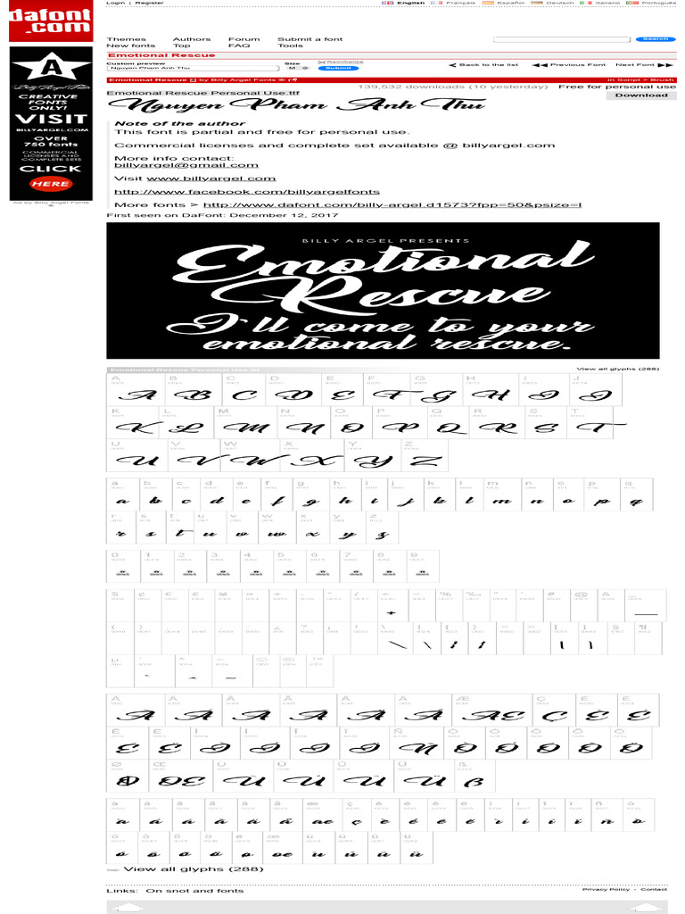 Emotional Rescue Font | PDF
