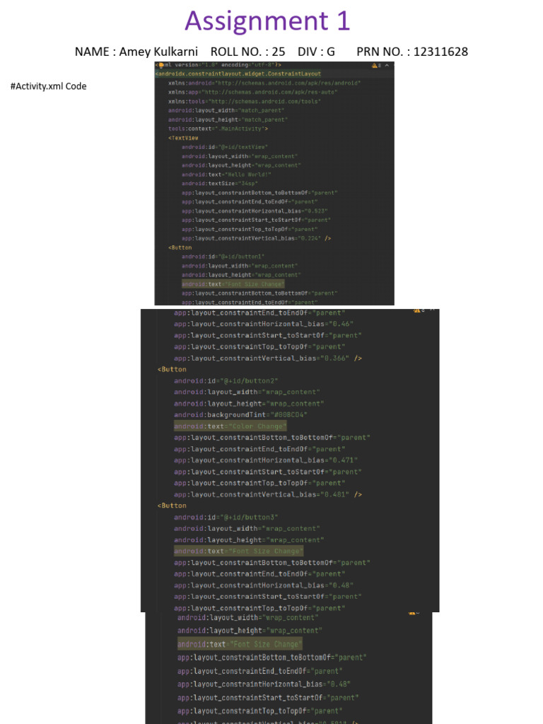 Mad Assignment 1 | PDF