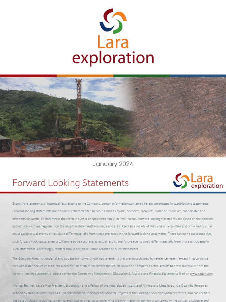 Lara Exploration's 2024 Project Overview | PDF | Mining | Minerals