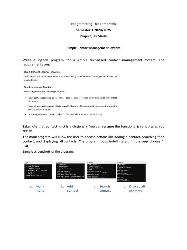 (PRP1014) Project (30%) | PDF | Software Engineering | Computer Programming