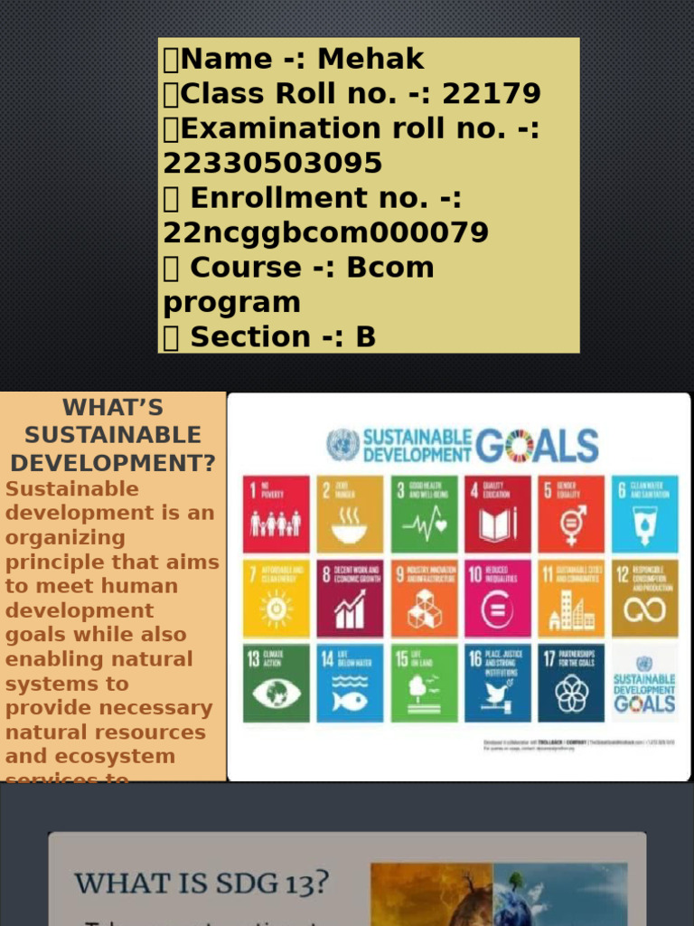 Evs ppt SDGs | PDF