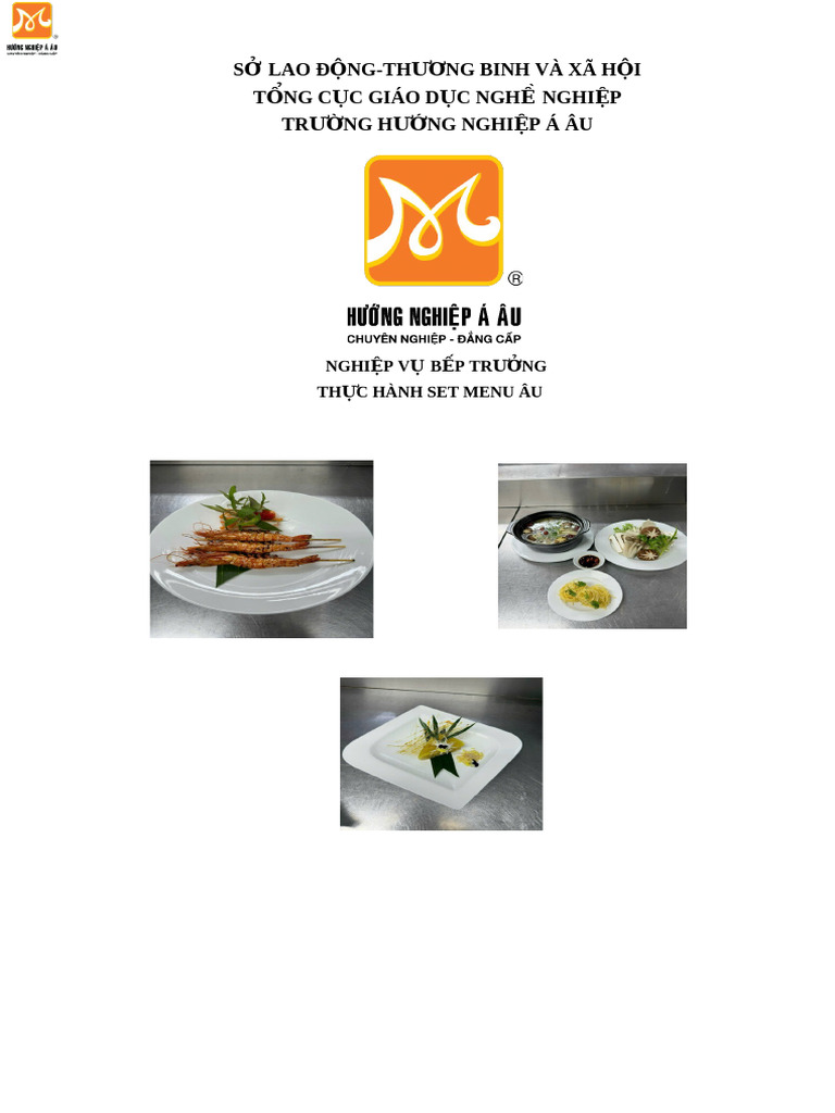 Nhóm3, Set Menu Âu 1 | PDF