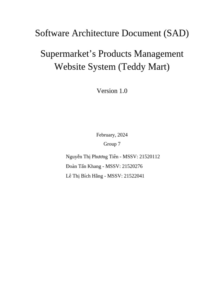 Teddy Mart Product Management SAD | PDF | Password | Databases