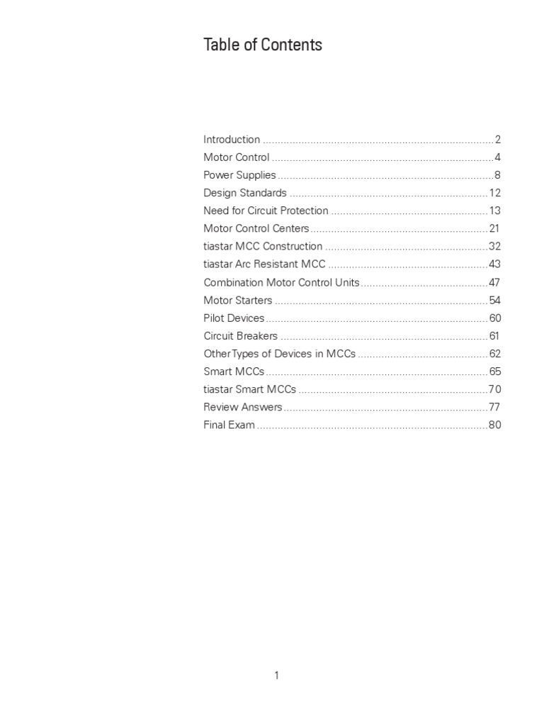 Basics of Motor Control Centers (MCCS) | PDF