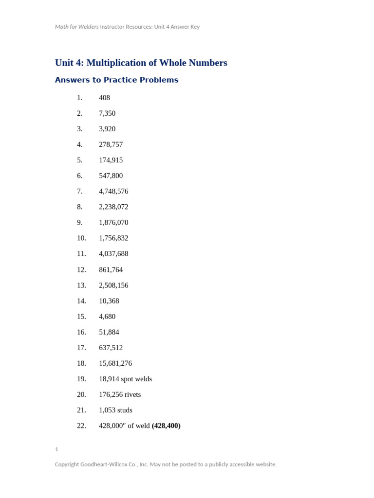 Unit04 Answerkey | PDF