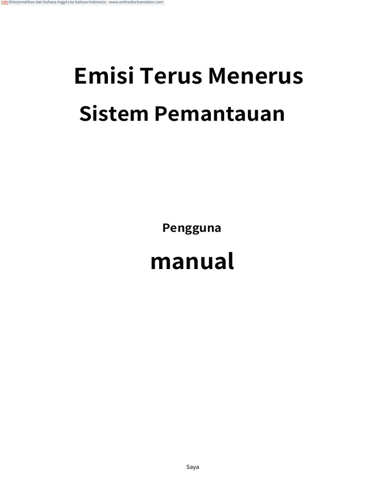 User Manual CEMS - En.id | PDF