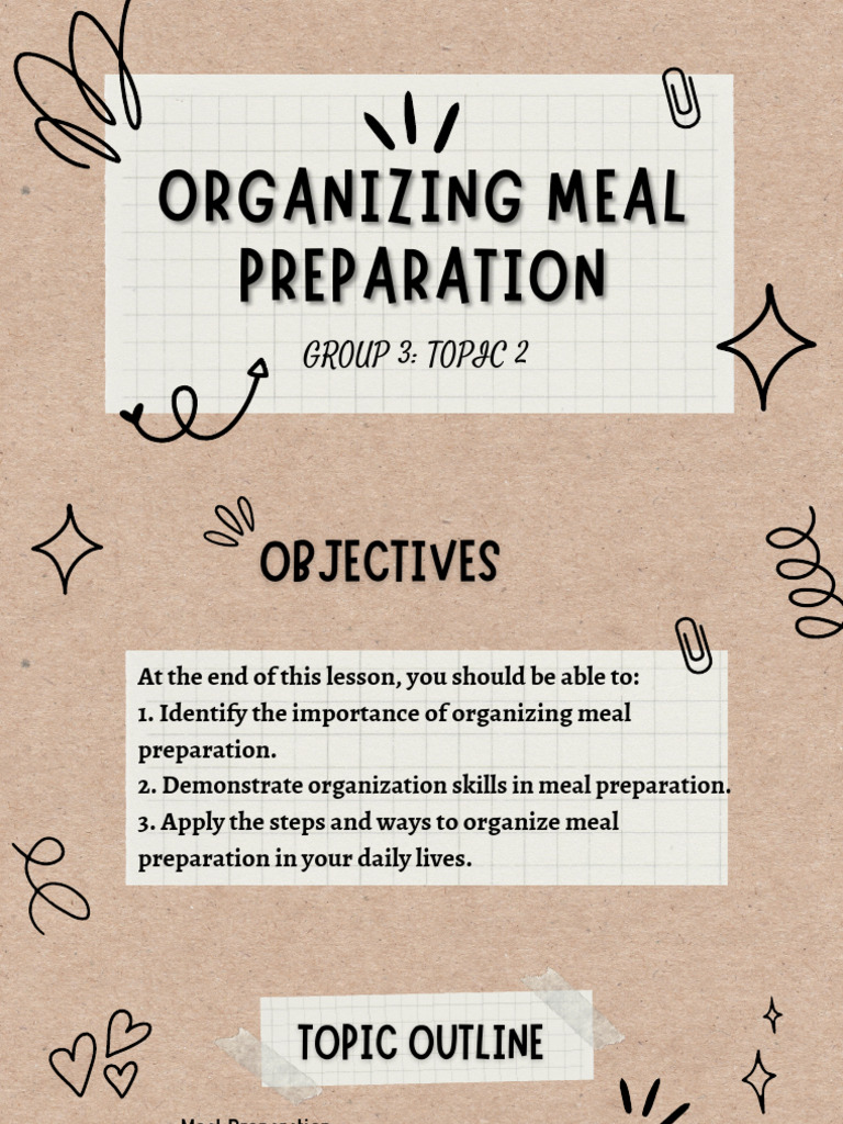 Meal Management Ppt. Topic 2 - Group 3 | PDF | Meal | Cooking