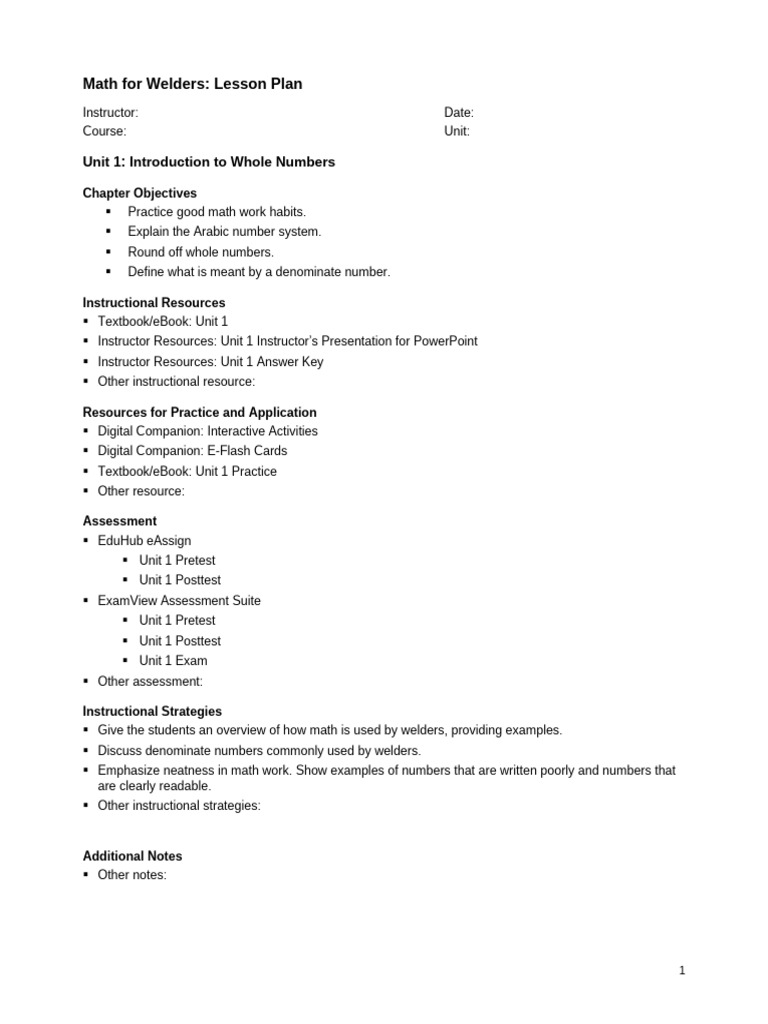 unit01_lessonplan | PDF