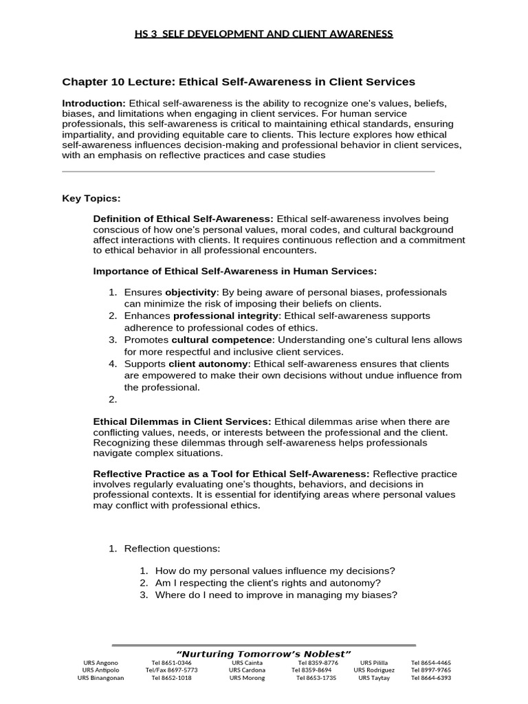 Asynchronous Task - Nov. 11. 2024 | PDF | Self Awareness | Reflective ...