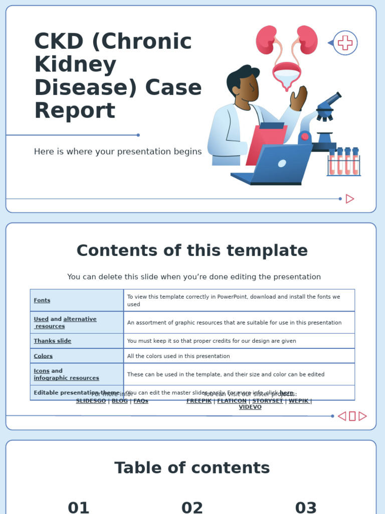 CKD (Chronic Kidney Disease) Case Report by Slidesgo | PDF | Medical ...