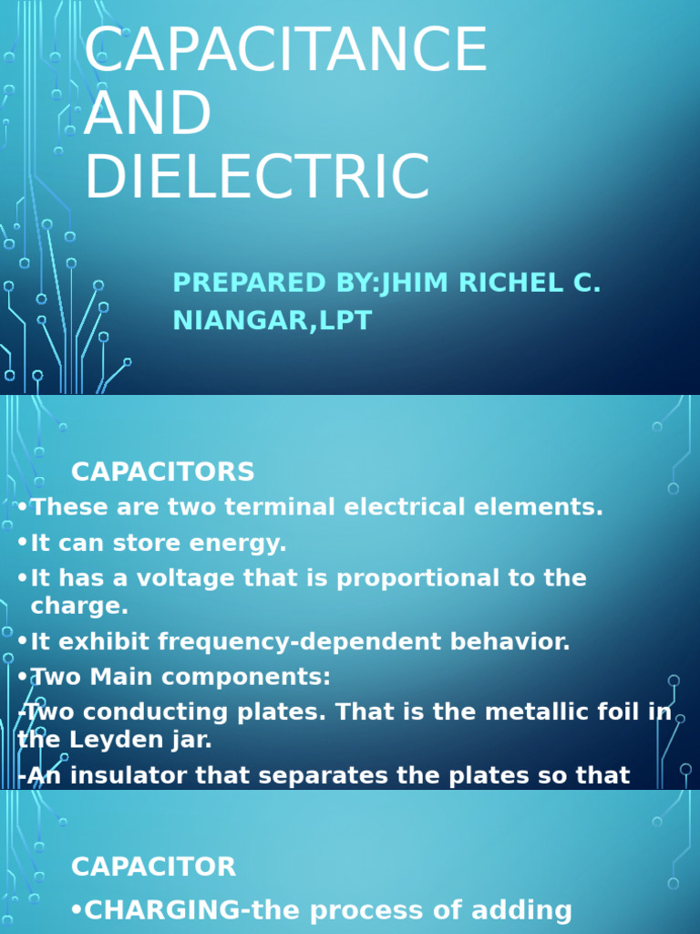 CAPACITANCE | PDF | Capacitor | Dielectric