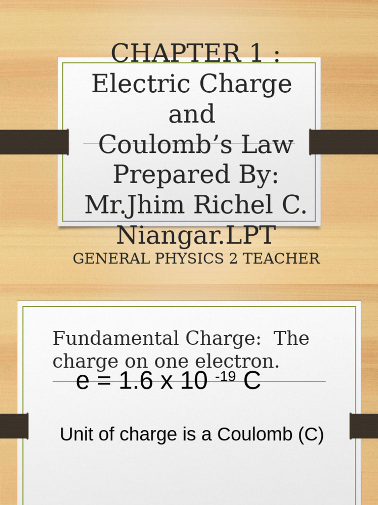 Electric Charge and Coulomb's Law Overview | PDF | Electric Charge ...