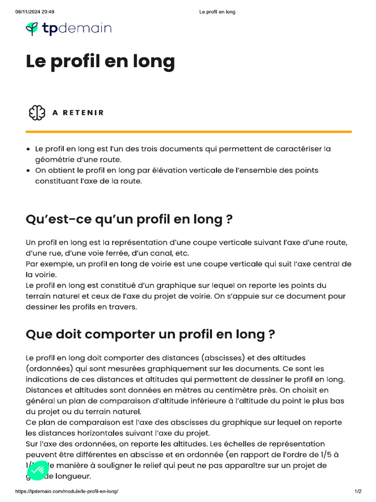Profil en Long | PDF