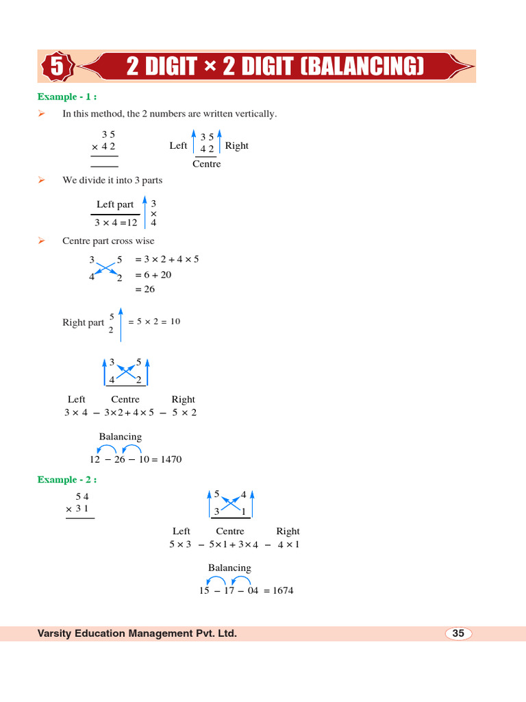 Chapter-5 2x2 Digit Multiplications | PDF | Mathematics