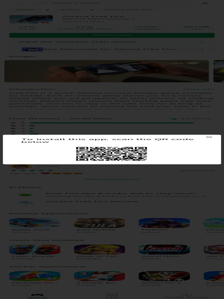 Garena Free Fire Game For Android - Download Cafe Bazaar | PDF ...