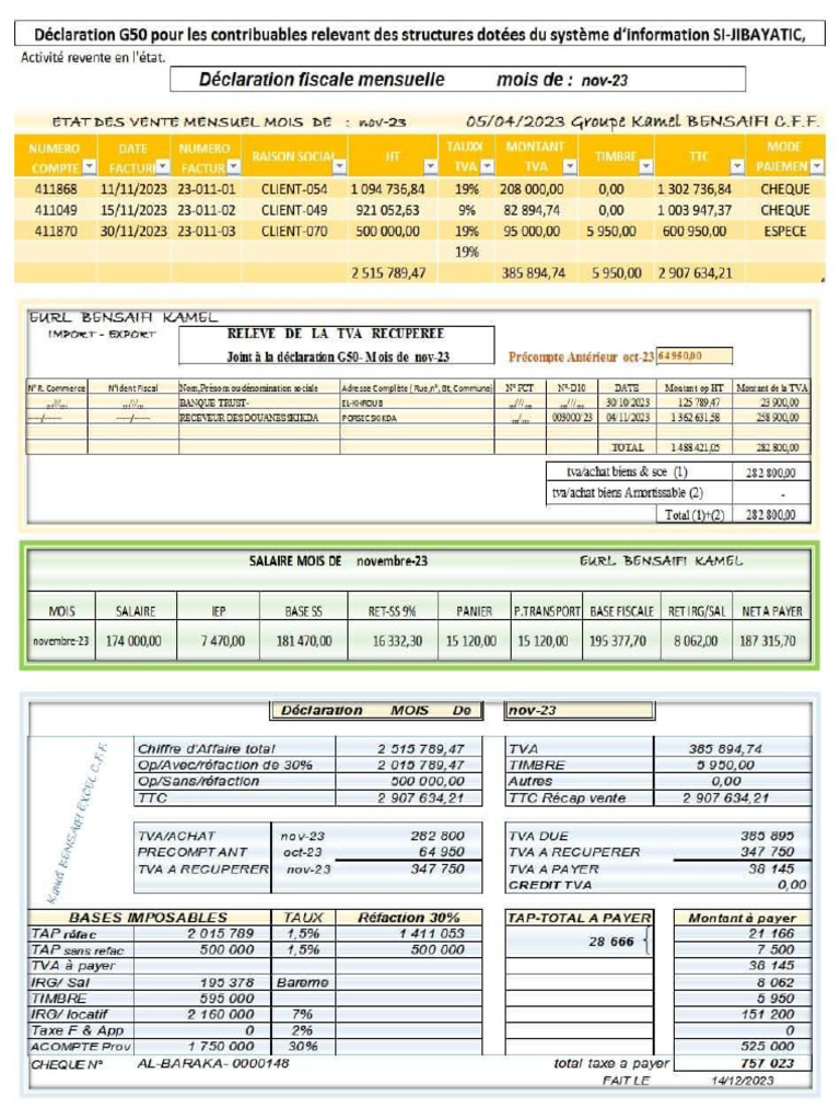 G50 Contribuables Si-Jibayatic Revente en L'état | PDF