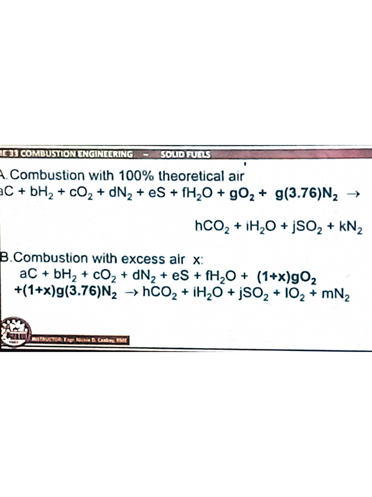 Stoichiometry of Solid Fuels and High Heating Value | PDF