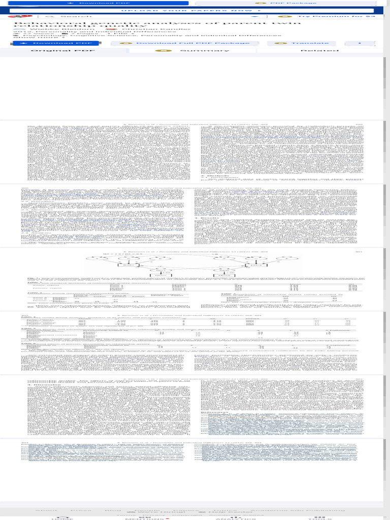 Behavioral Genetic Analyses of Parent Twin Relationship Quality Wiebke ...