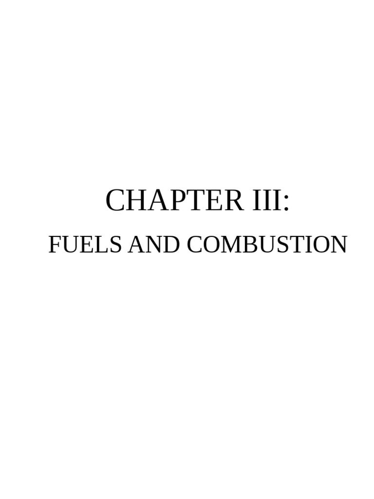 III Fuels and Combustion Problems | PDF | Combustion | Fuels