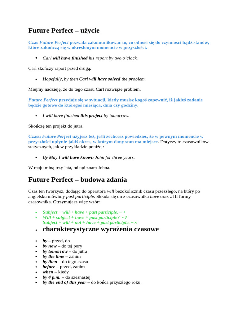 Future Perfect | PDF