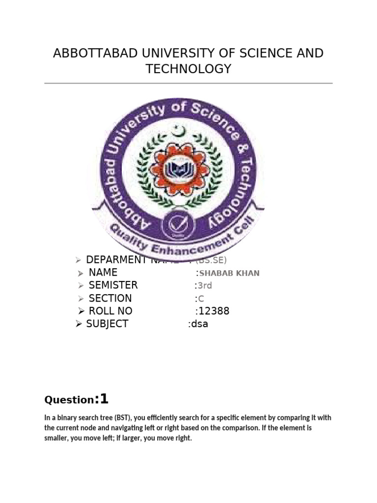 assign 4 | PDF | Computer Data | Algorithms And Data Structures