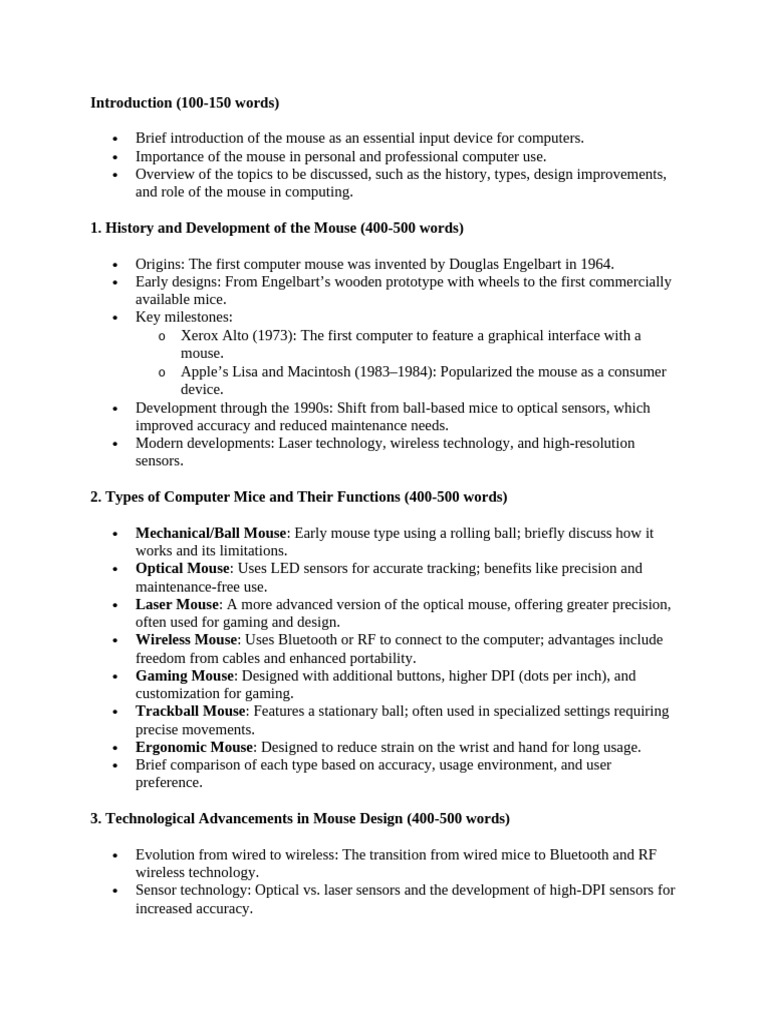 Introduction to Mouse | PDF | Software | Human–Computer Interaction