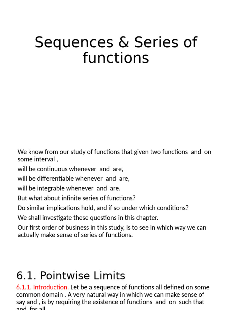 Sequences _ Series of Functions | PDF | Limit (Mathematics) | Continuous Function