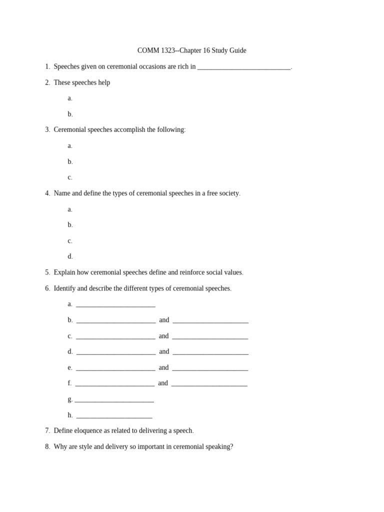 Chapter 16 Study Guide | PDF | Foreign Language Studies