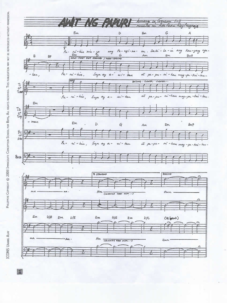 Awit NG Papuri | PDF