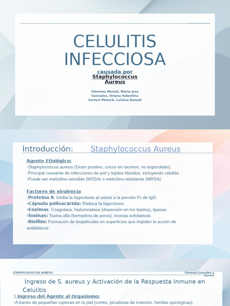 Gimenez Gonzalez Sartori Celulitis Infecciosa Infeccion de Piel y ...