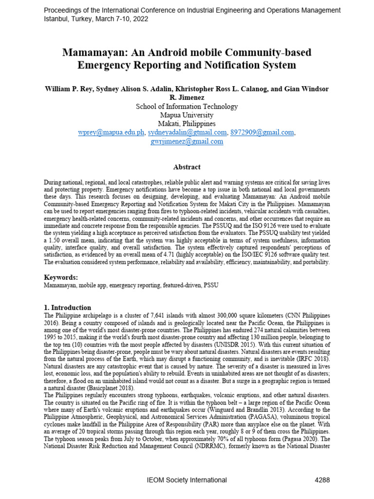 Mamayan App | PDF | Natural Disasters | Application Software