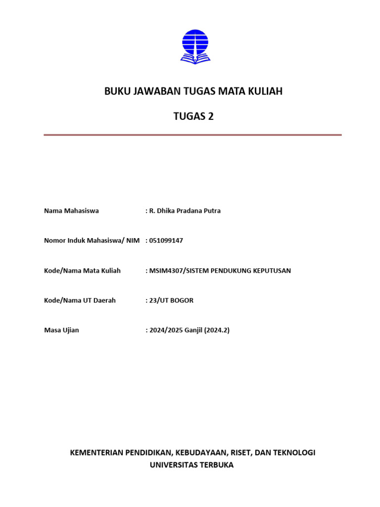 BJT Umum Tmk2 MSIM4307 | PDF | Bisnis | Pengelolaan Keuangan & Uang